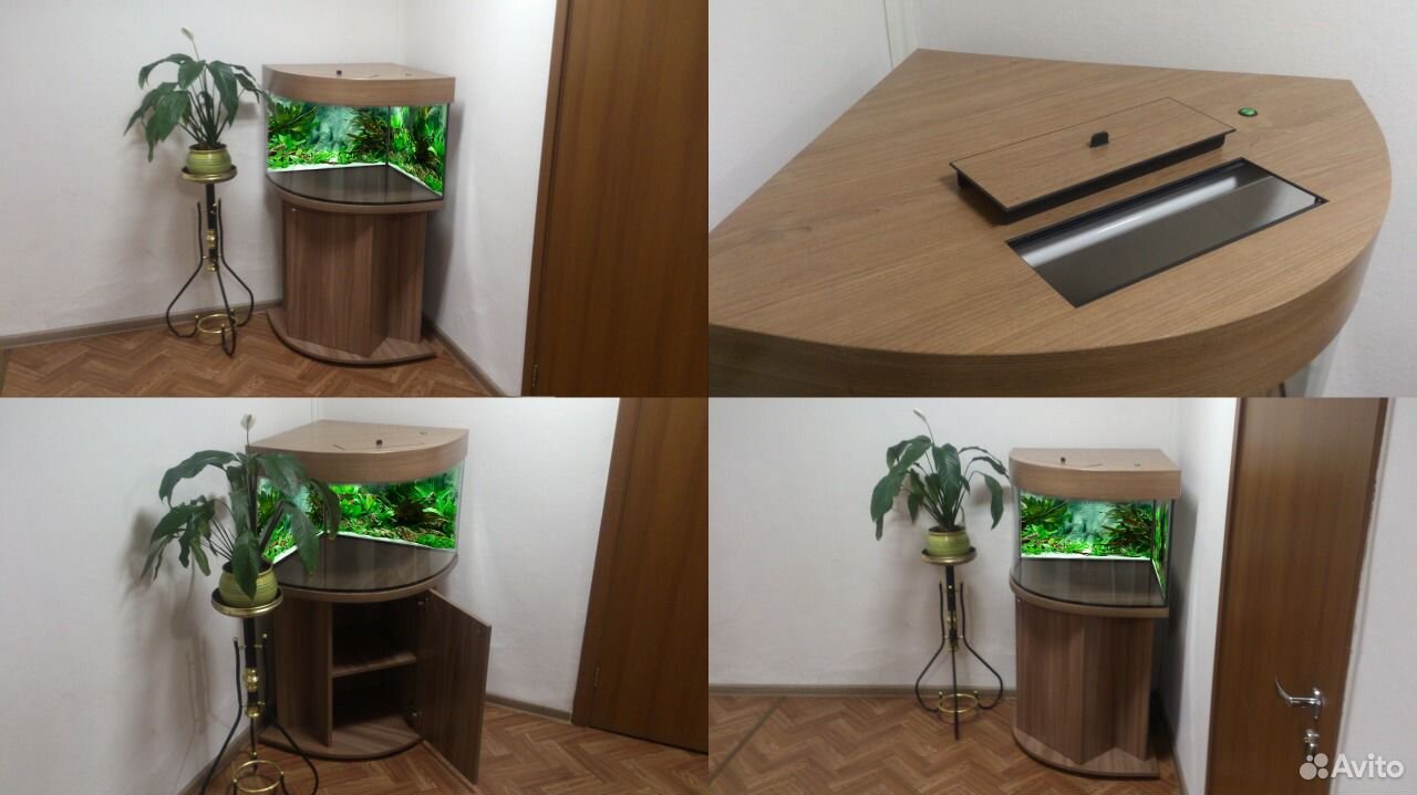 Угловой аквариум "Сектор" в наличии и на заказ