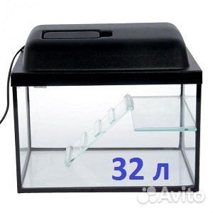 Черепашник прямоугольный с мостиком и крышкой 32л