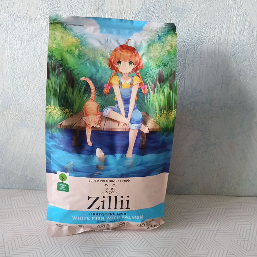 Корм Zilli для стерилизованных кошек Лосось 2кг