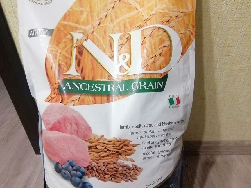 Корм Фармина N D низко зерновой, ягненок черника