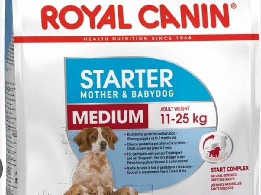 Корм для собак royal canin стартер медиум, 20 кг