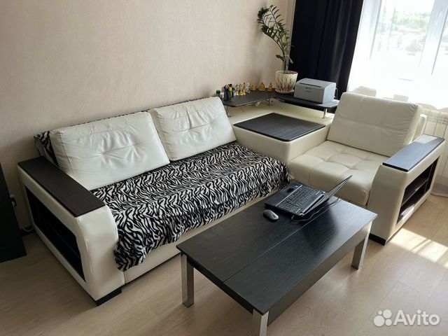 Угловой диван модульный белый , ширина 275, глубина 190, высота 80 , б ...