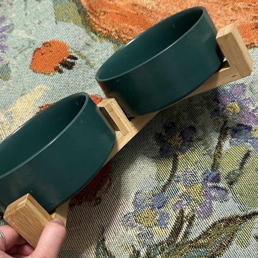 Двойная керамическая миска для животных