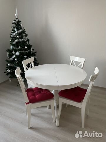 Обеденная группа с круглым столом IKEA ingatorp купить в Екатеринбурге ...