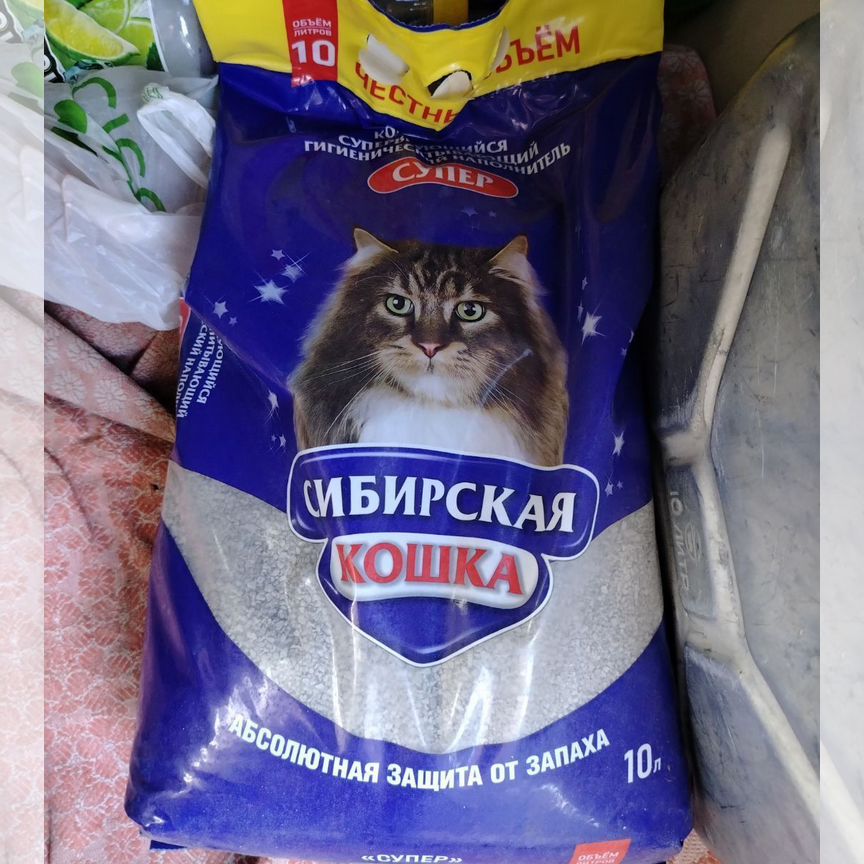 Кошачий наполнитель 10кг   подарок 2кг