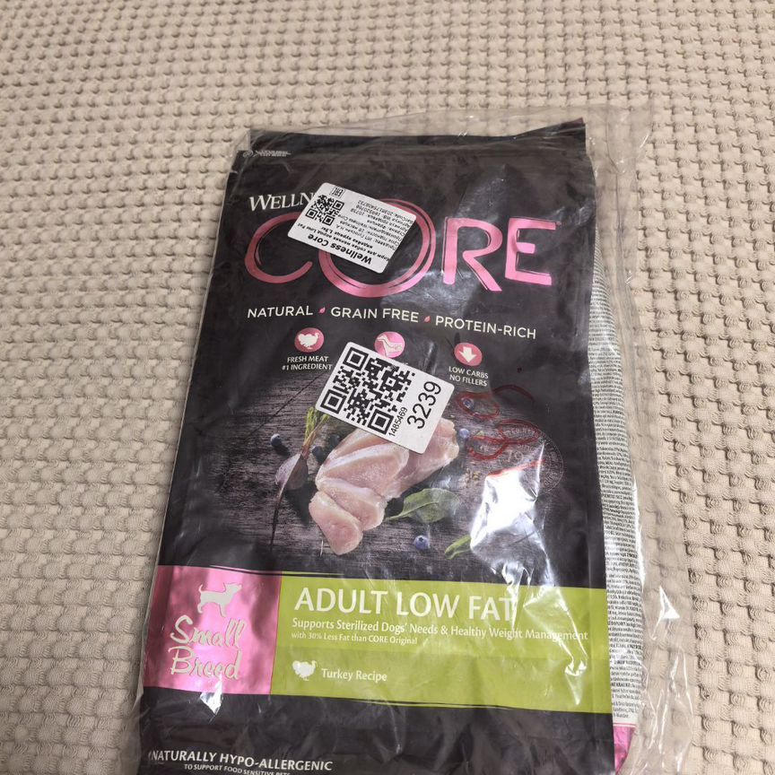 Корм для собак wellness core adult low fat