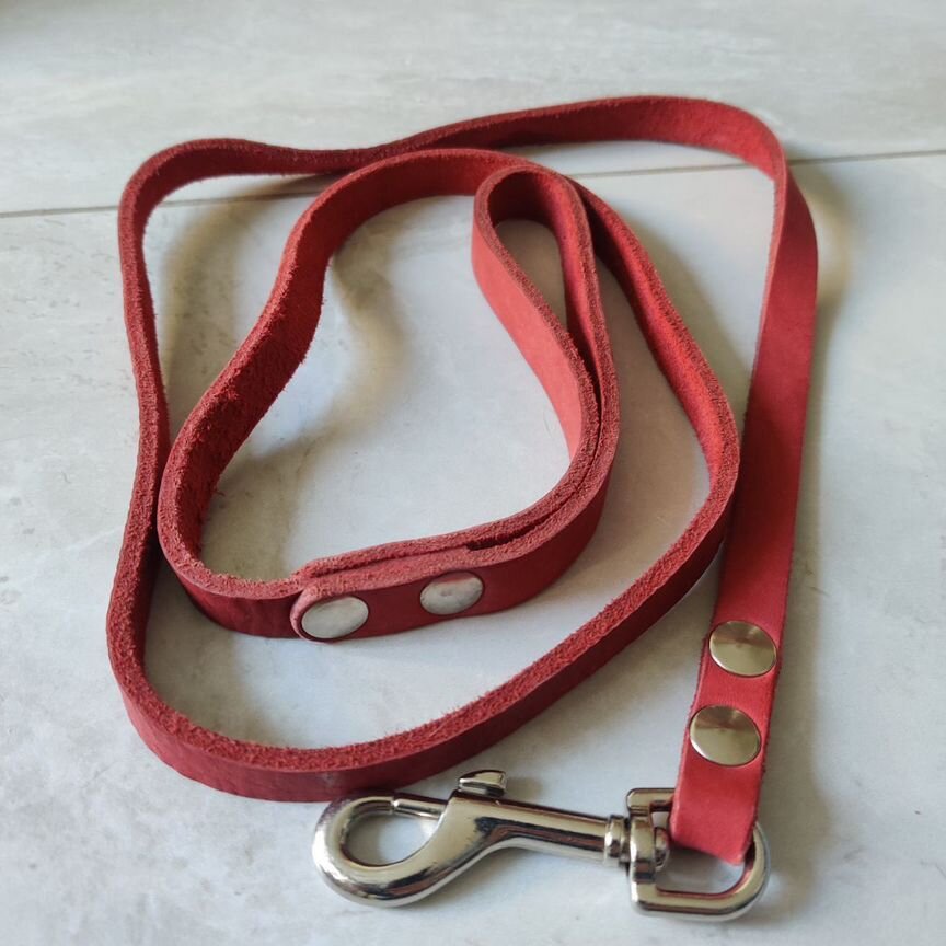 Поводок кожаный для мелких и средних собак
