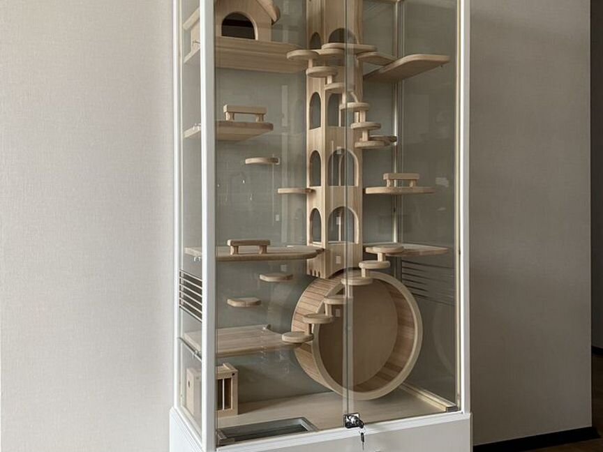 Витрина для шиншилл, дегу "Джуманджи-2" стеклянная