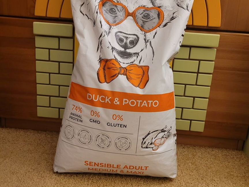 Сух.корм для собак Бест Диннер, утка/картошка 12кг