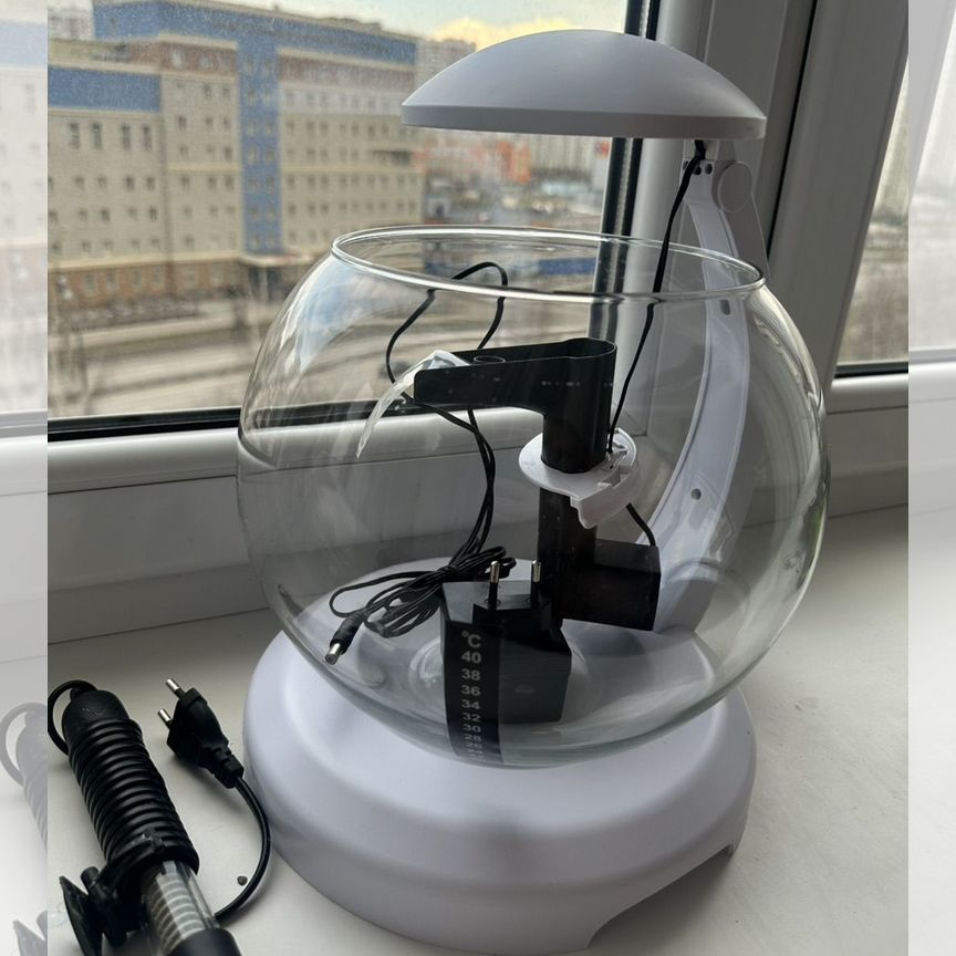 Аквариум круглый tetra с подсветкой и фильтрацией