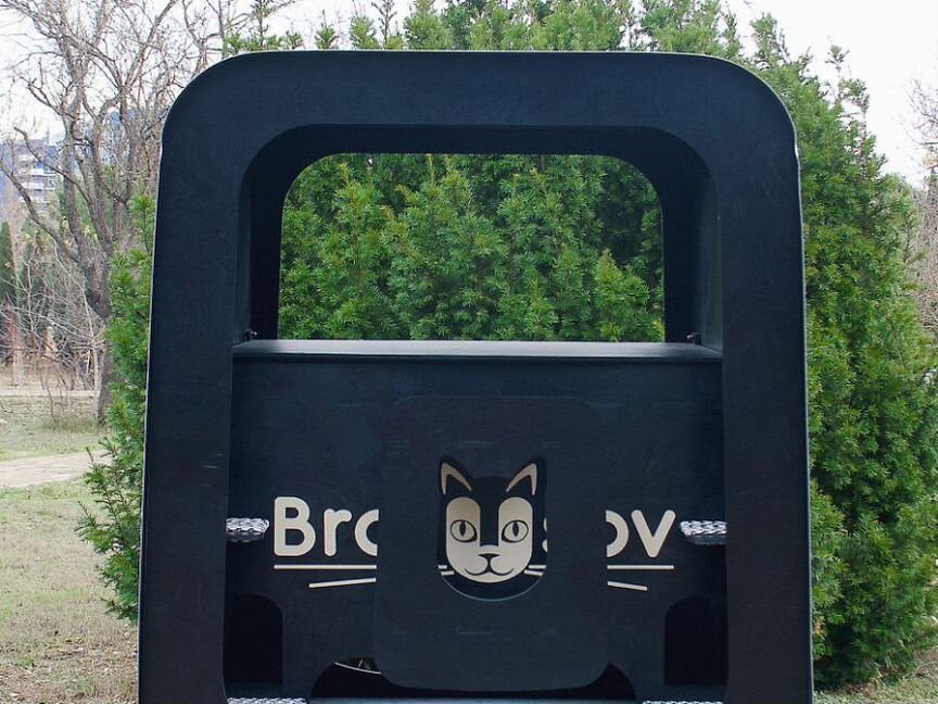 Кошкин дом, утеплённый, с электрообогревом уличный