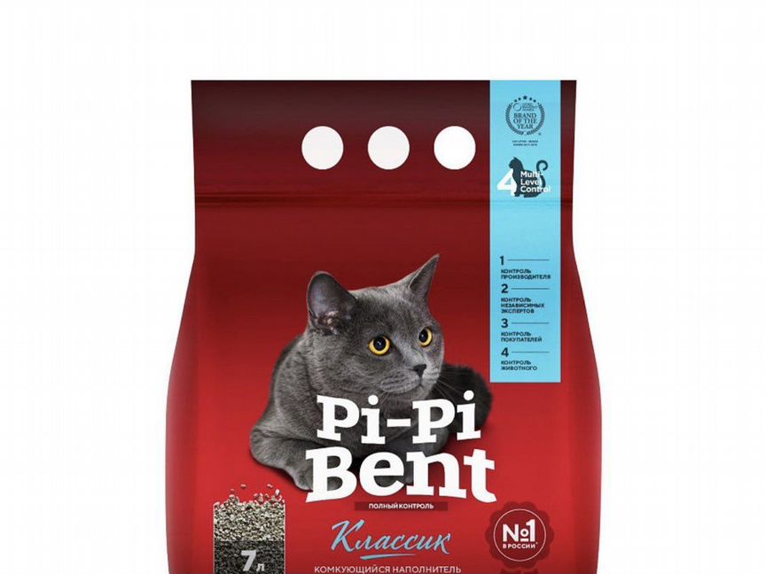 Наполнитель комкующийся pi-pi bent класик 3 кг(7л)