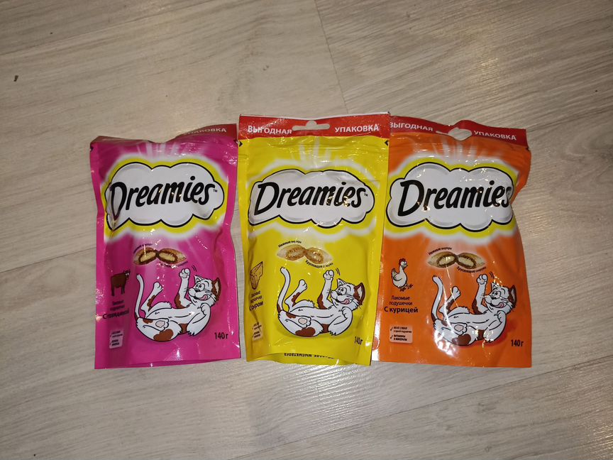 Лакомства для кошек dreamies 140гр