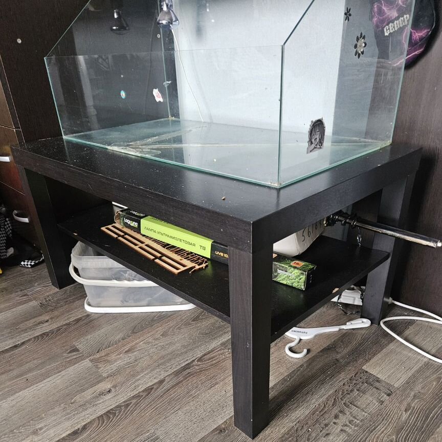 Террариум для черепах открытый, бу стол для него