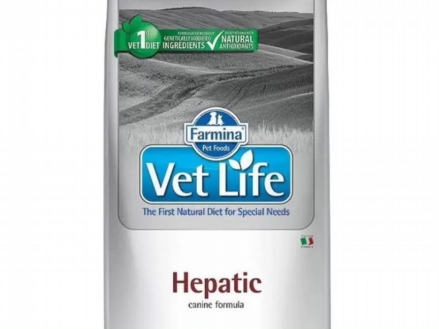 Корм для собак Vetlife hepatic 12кг