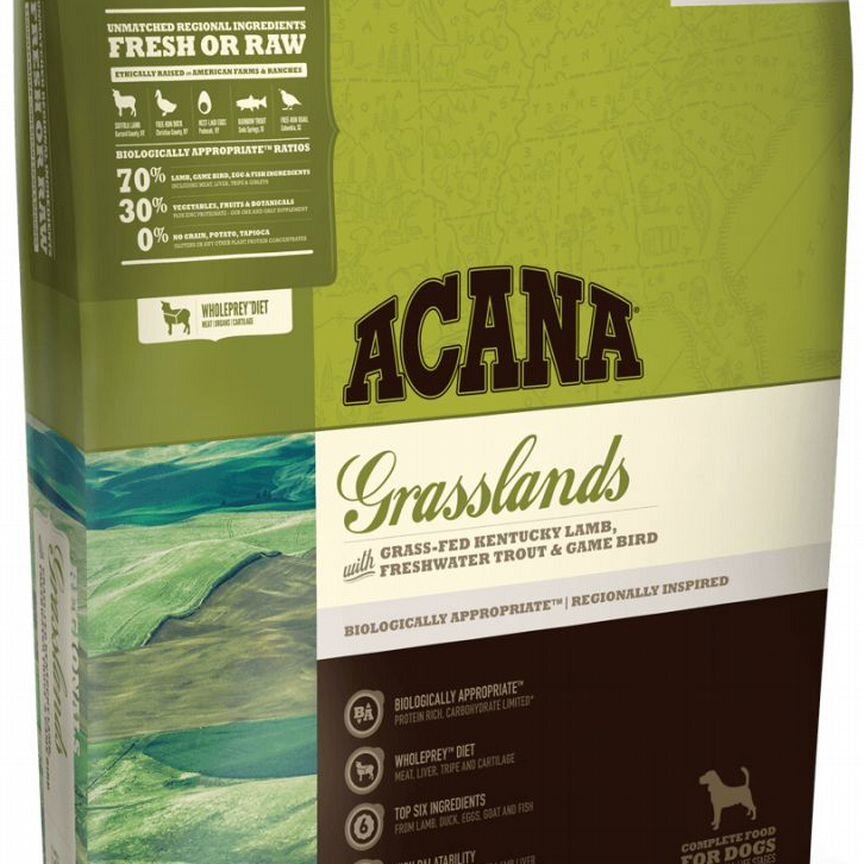Корм д/соб. Acana Grasslands Dog (Ягненок) 11,4 кг