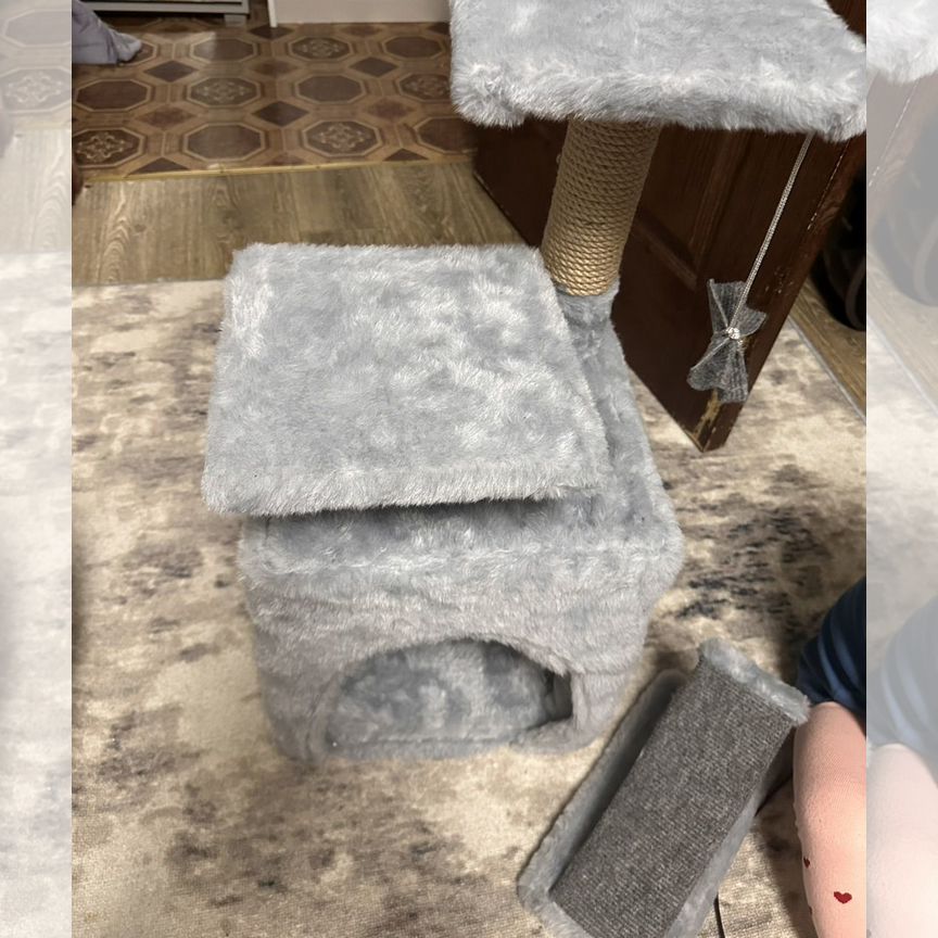 Кошачий домик с когтеточкой