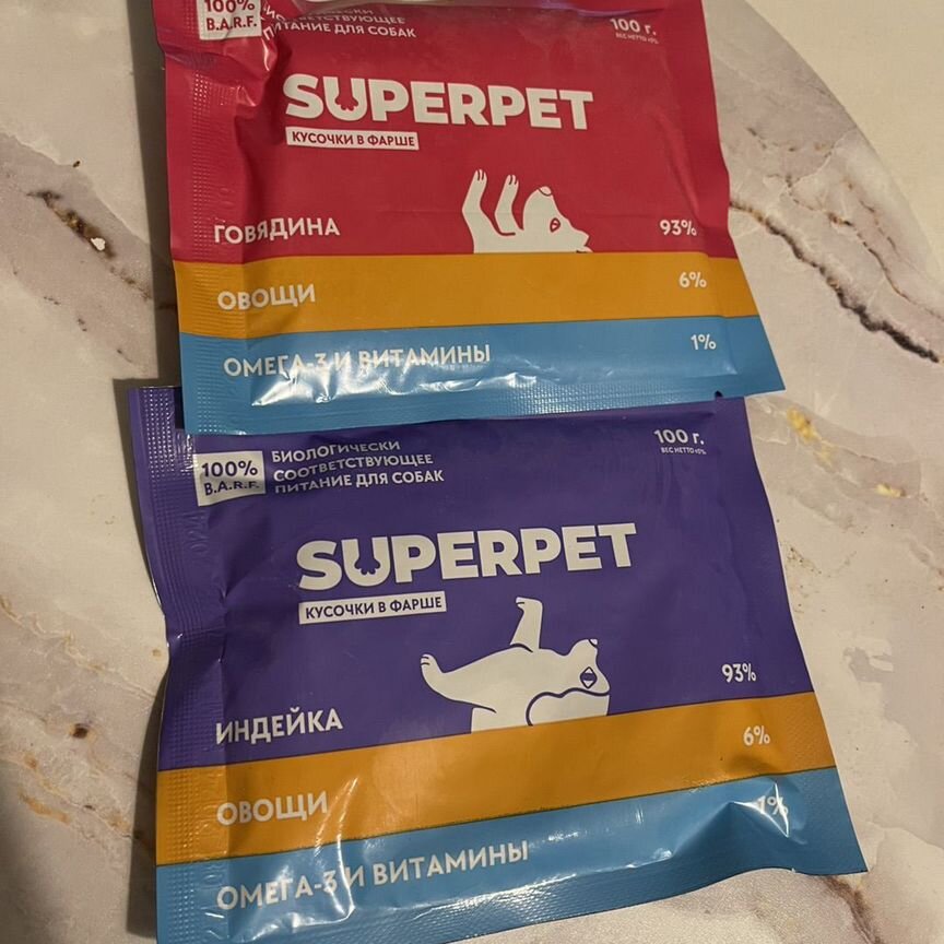 Питание для собак и щенков superpet