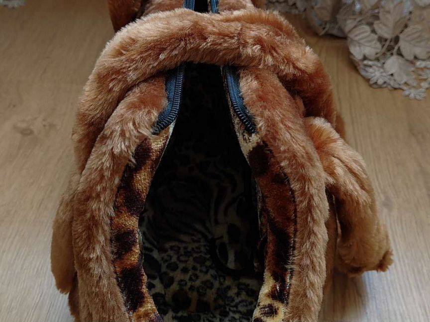 Меховая сумка-переноска для маленьких собачек