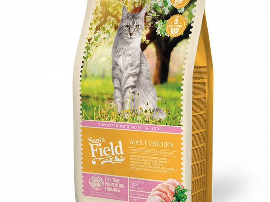 Премиальные сухие корма для кошек Sam's field