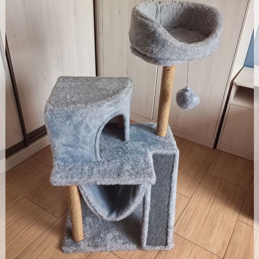 Кошачий домик с когтеточкой