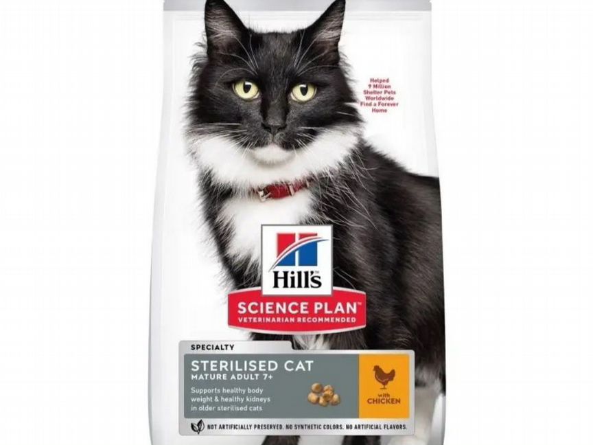Корм Hills д. стерилизованных кошек старше 7лет
