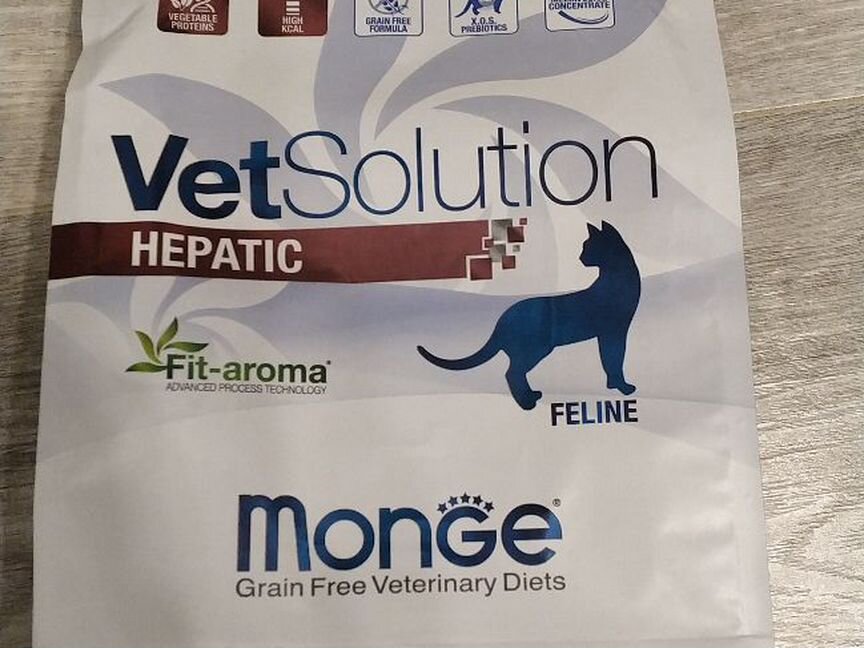 Корм для кошек monge Vetsolution hepatic, 1,5 кг