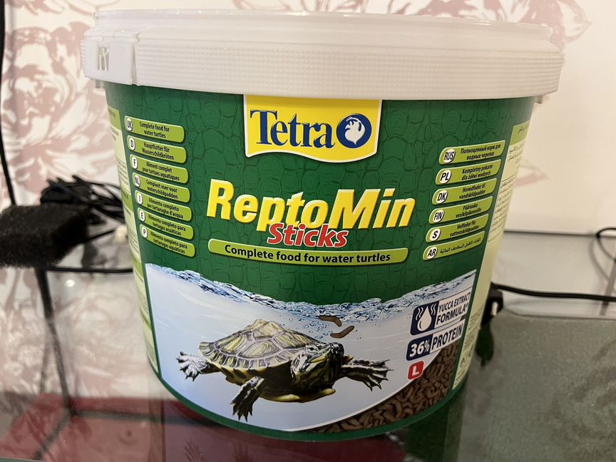 Корм для водных черепах tetra reptomin sticks L