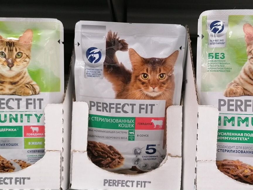 Влажный корм для кошек perfect fit, 6 коробок