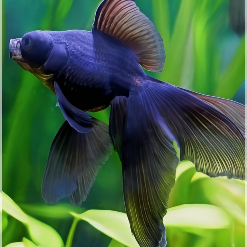 Рыбка золотая-телескоп вуаль