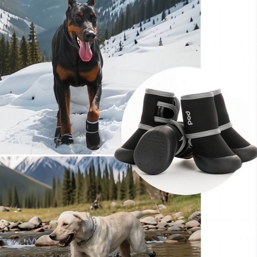 Ботинки обувь для собак водонепроницаемые