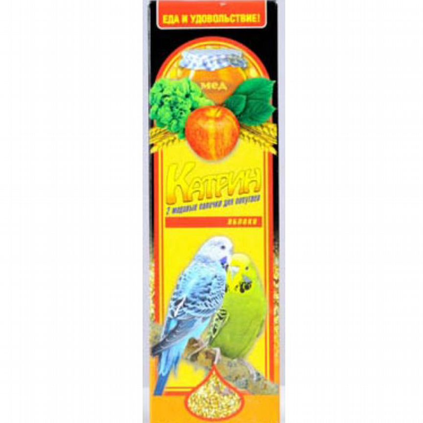 Катрин Палочки для волнистых попугаев с яблоком
