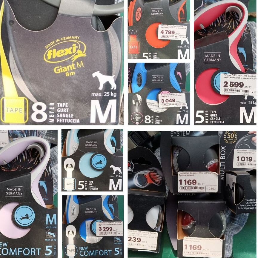 Рулетки, фонарики, мультибоксы flexi