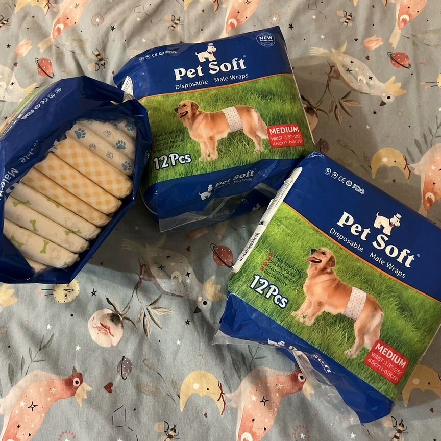 Подгузники для собак Pet Soft размер М