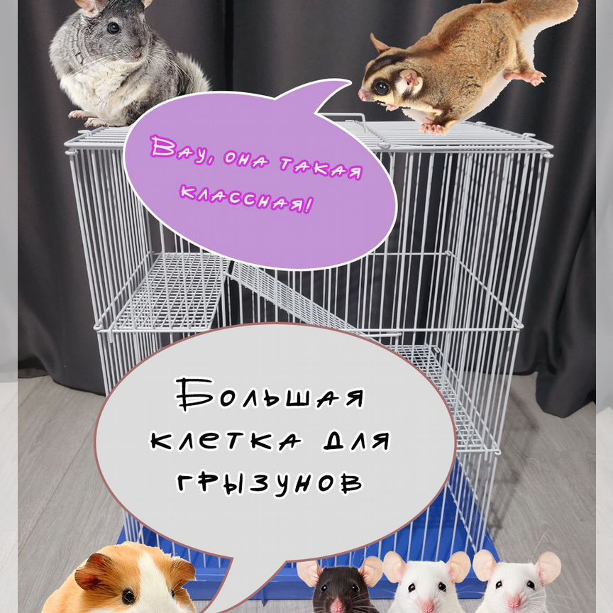 Большая клетка для грызунов (Крыс, м.Свинок и тд)