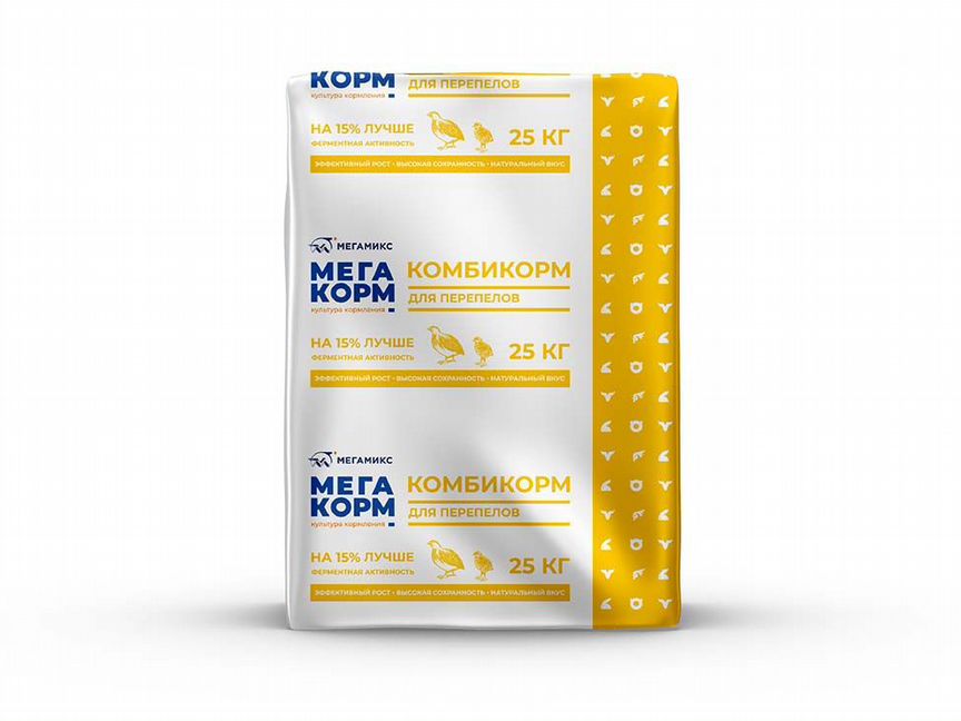 Комбикорм Мегакорм Перепелов Старт и Продуктивный
