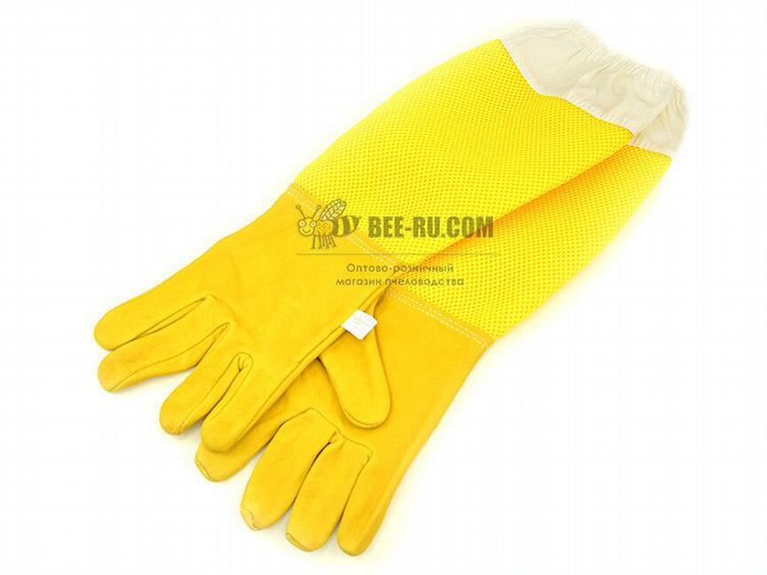 Перчатки пчеловода Air-Max (кожа, сетка)