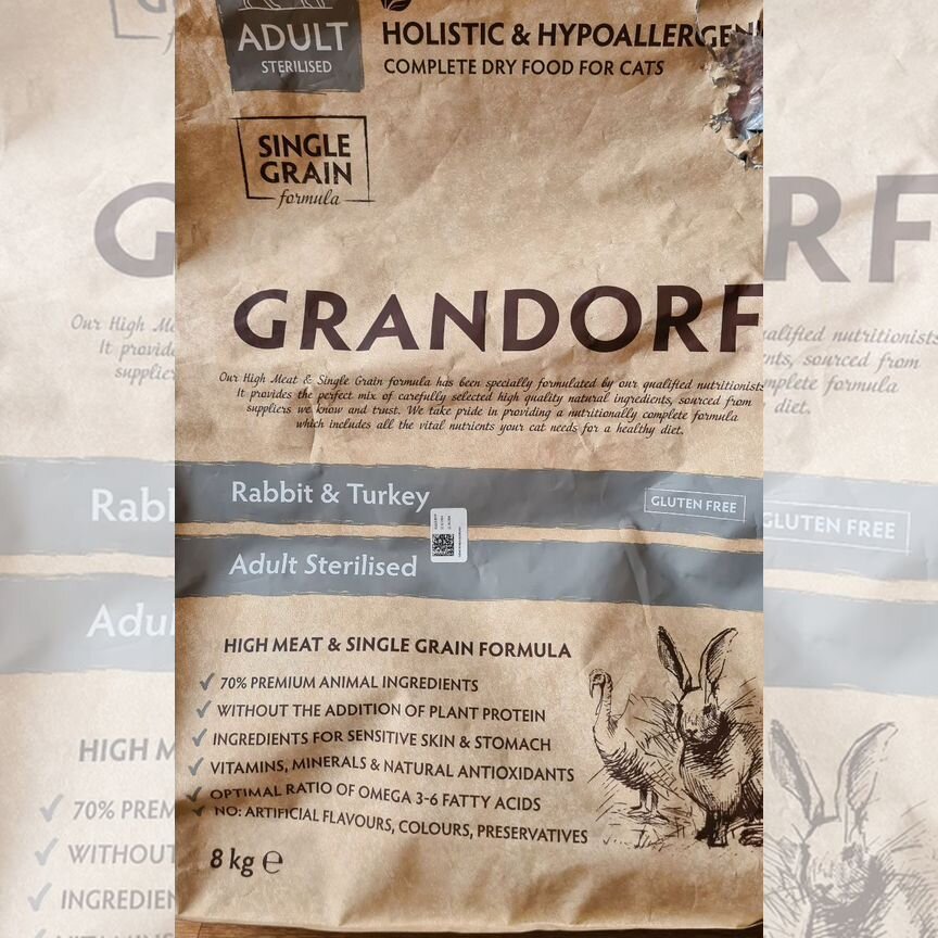 Корм для кошек Grandorf Cat Sterilised Rabbit