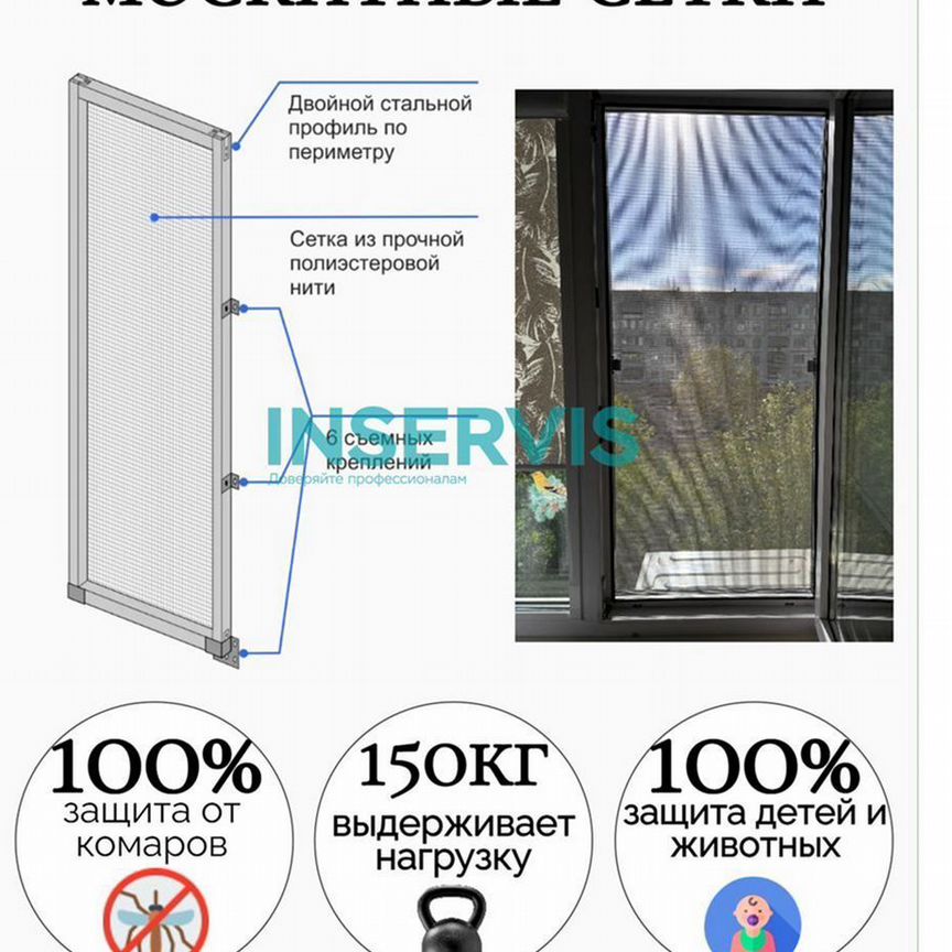 Защитная москитная сетка и кошкин дом