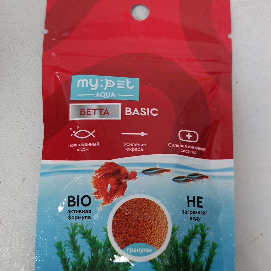 Корм для петушков гранулы, Betta Basic, 20г