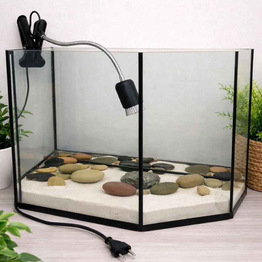 Аквариум панорамный 40 л с лампой