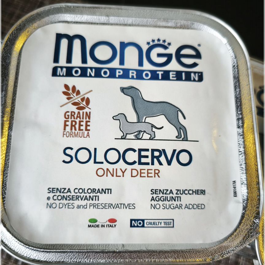 Monge monoprotein корм для собак