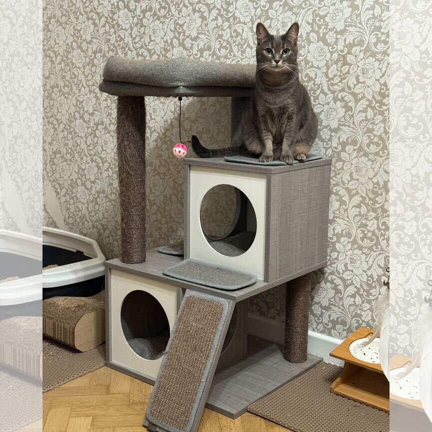 Домик для кошки с когтеточкой