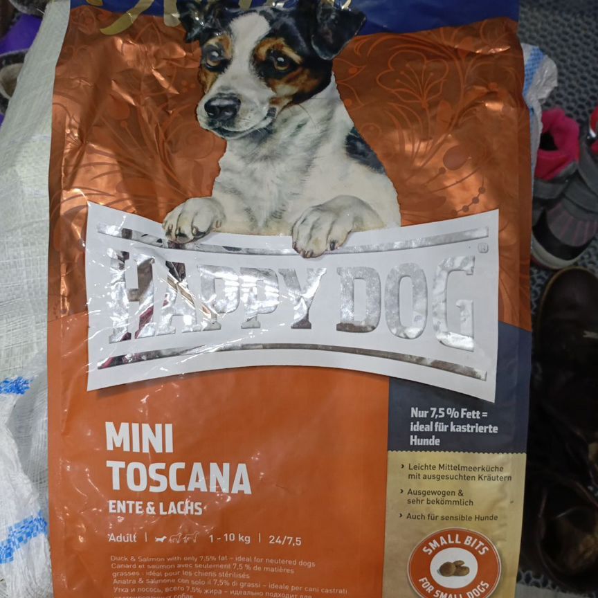 Корм для собак happy dog mini toscana