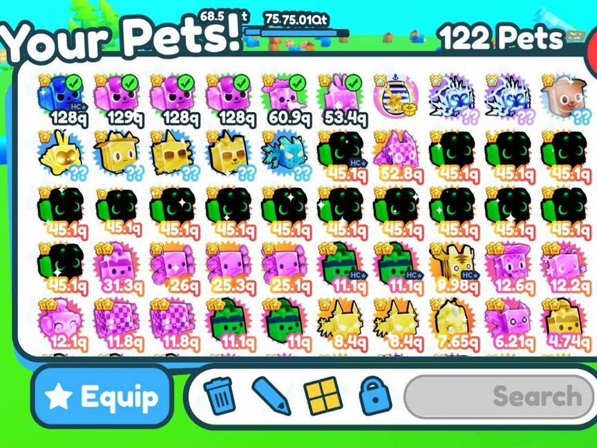 Петы в pet simulator 10