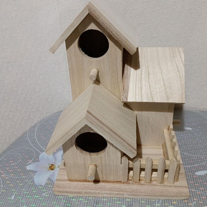 Деревянный скворечник 15х15х20 см