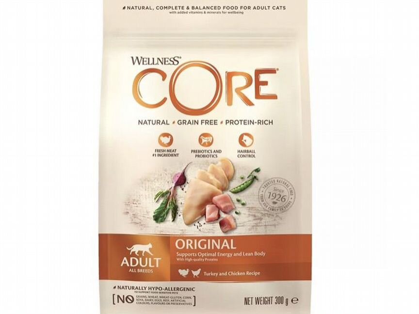 Беззерновой сухой корм Welness Core для кошек