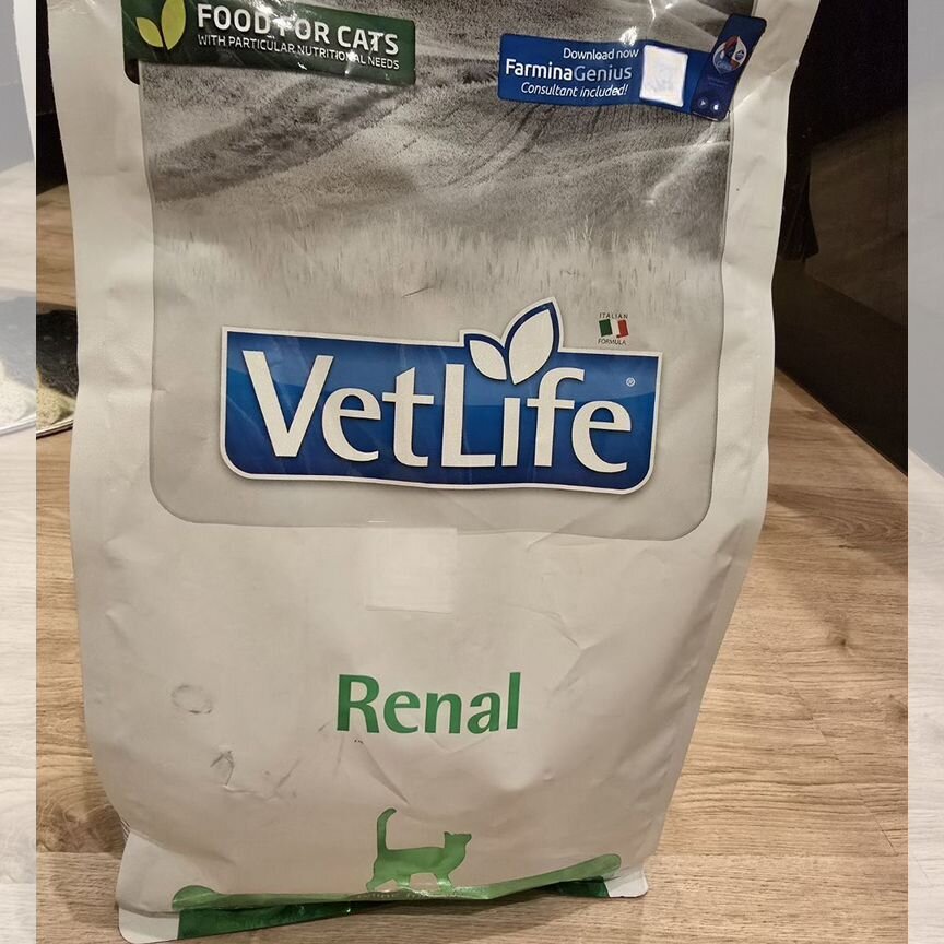 Сухой корм для кошек vetlife renal 1,5 кг