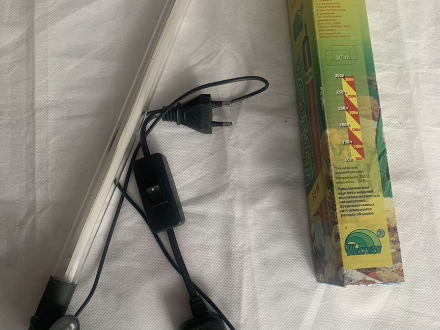 Лампа и нагреватель для аквариума