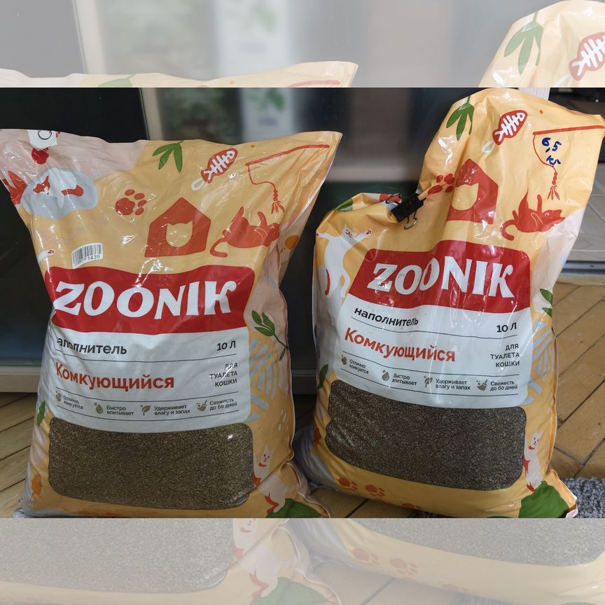Наполнитель для лотка зооник комкующийся 18л